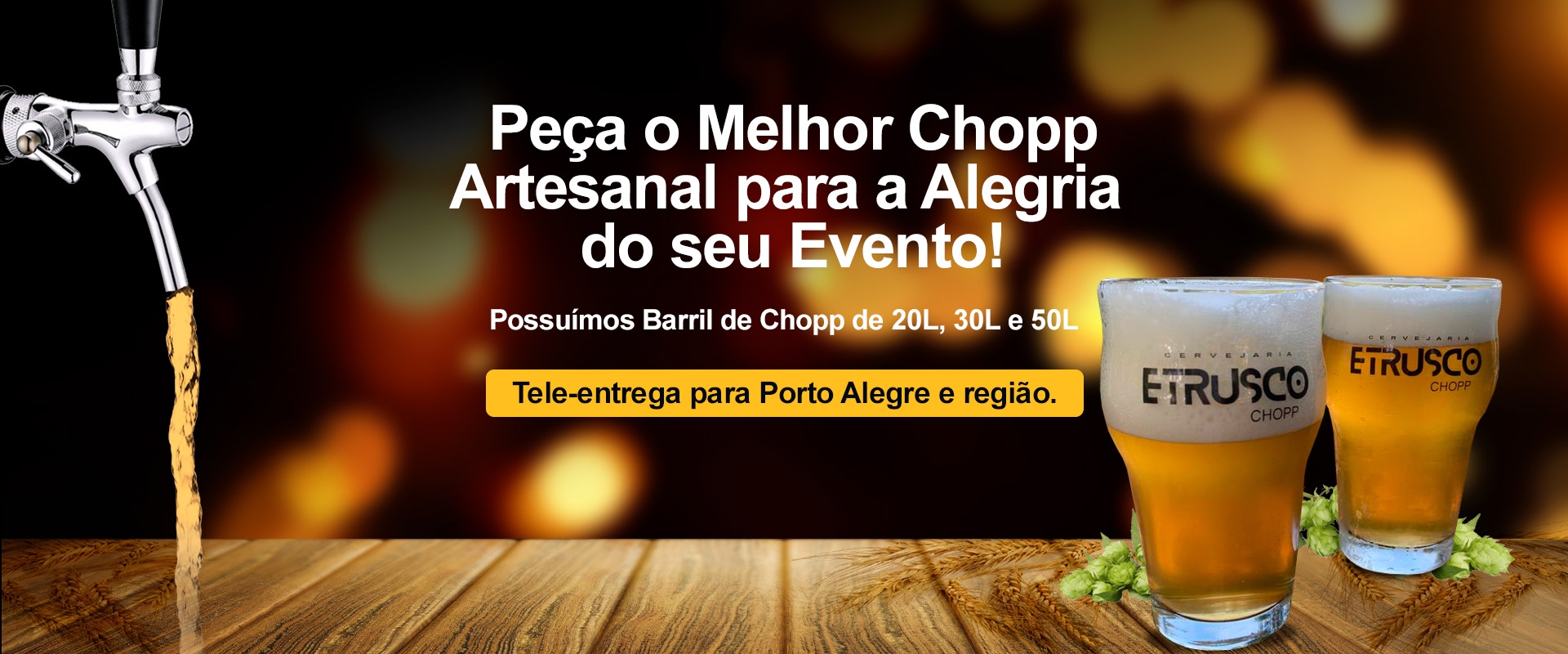 Chopp Artesanal para Festas e Eventos em Porto Alegre - Chopp Etrusco